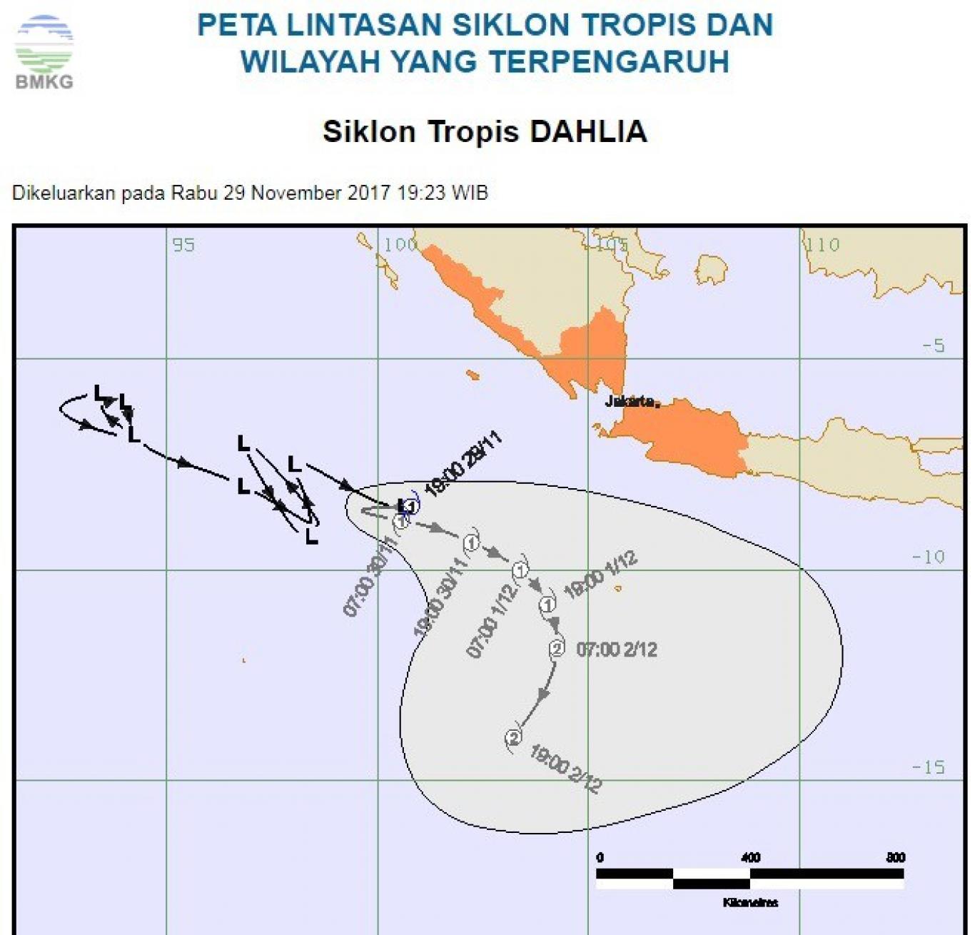 "Cempaka" Meluruh, Siklon Tropis "DAHLIA" Lahir, Waspada Bencana Hidrometeorologi Menghadang ...